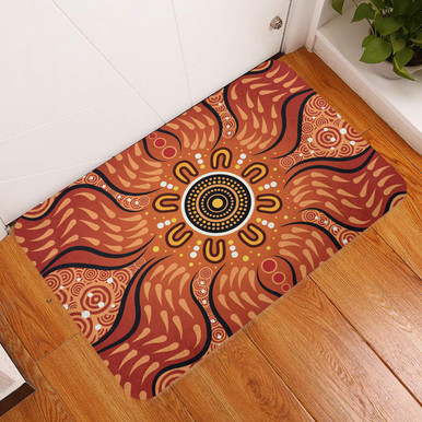 Australia Aboriginal Inspired Door Mat - Aboriginal Dot Art Pattern ...