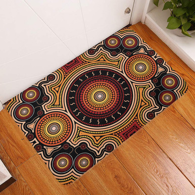 Australia Aboriginal Inspired Door Mat - Aboriginal Indigenous Dot Art ...