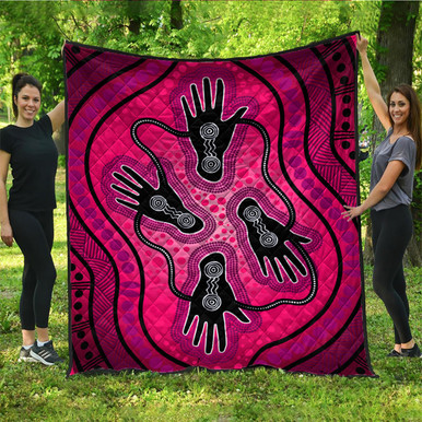 Australia Aboriginal Inspired Quilt - Aboriginal dot art painting ...