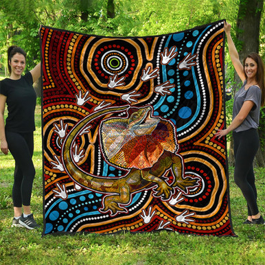 Australia Aboriginal Inspired Quilt - Aboriginal Inspired frill necked ...