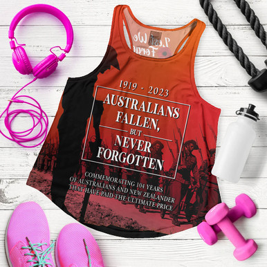 Australia Anzac Day Custom Women Racerback Tank - Lest We For Get Anzac ...