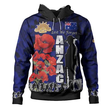 Australia Anzac Custom Hoodie - Anzac day Lest We Forget With Poppies ...