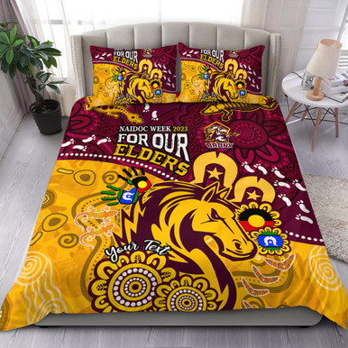 Brisbane Broncos Naidoc Week Custom Bedding Set - Bronx For Our Elders ...