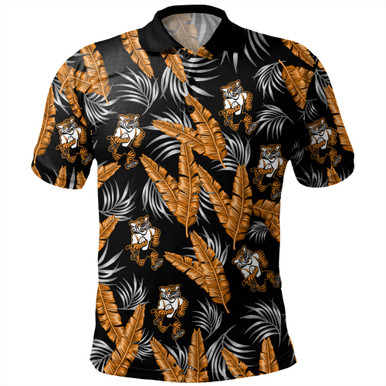 Wests Tigers Custom Polo Shirt - Tropical Patterns Wests Tigers Polo Shirt
