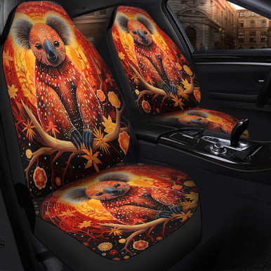 Australia Koala Custom Car Seat Covers - Dreaming Art Koala Aboriginal ...