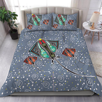 Australia Aboriginal Bedding Set - Stingray Art In Aboriginal Dot Style ...