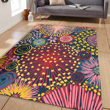 Australia Blooming Bright Flowers Area Rug - Blooming Bright Flowers ...