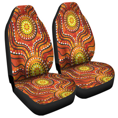 Australia Aboriginal Car Seat Covers - Dot Art In Aboriginal Style Car ...
