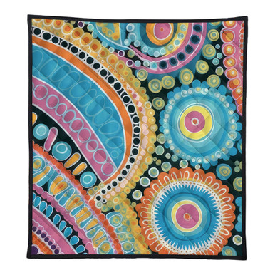Australia Aboriginal Quilt - Australian Indigenous Aboriginal Art Vivid ...