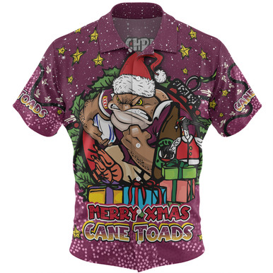 Queensland Cane Toads Christmas Custom Hawaiian Shirt - Merry Christmas ...