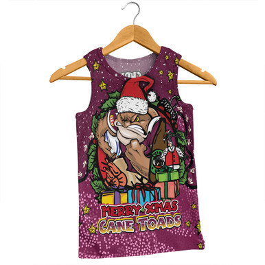 Queensland Cane Toads Christmas Custom Men Singlet - Merry Christmas ...