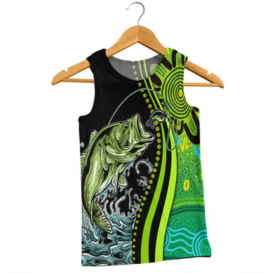 Australia Fishing Aboriginal Fishing Custom Men Singlet - Rise And ...