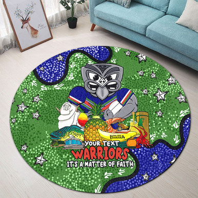 New Zealand Warriors Custom Round Rug - Australian Big Things Round Rug