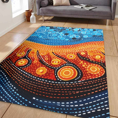 Australia Dreaming Aboriginal Area Rug - Aboriginal Culture Indigenous ...