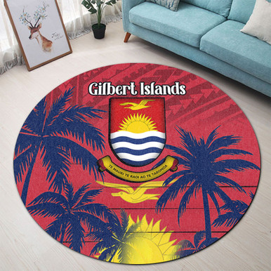Australia South Sea Islanders Round Rug - Gilbert Islands In Polynesian ...