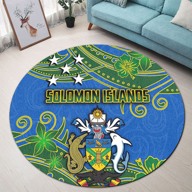 Australia South Sea Islanders Round Rug - Solomon Islands Symbol In ...