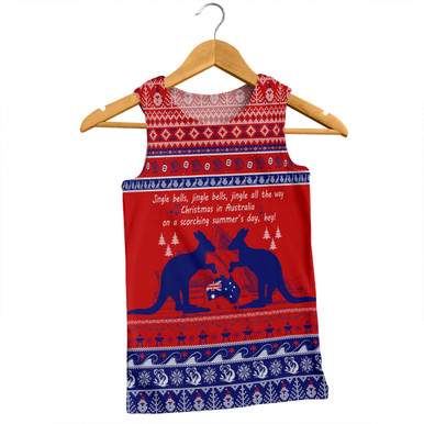 Australian Christmas Carol Christmas Men Singlet - Jingle Bells Ugly ...