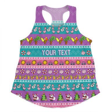 Australia Christmas Custom Women Racerback Singlet - Aussie Christmas ...