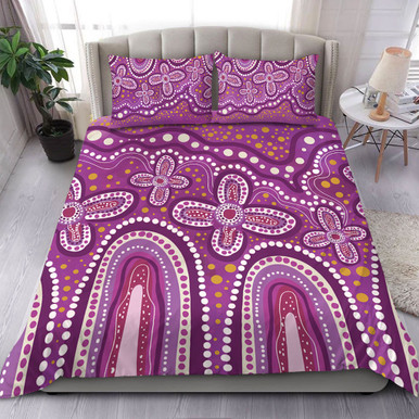 Australia Aboriginal Bedding Set - Dot painting illustration in ...