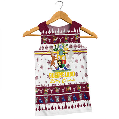 Queensland Christmas Men Singlet - Merry Chrissie Men Singlet