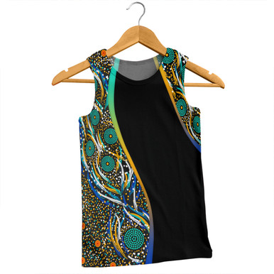 Australia Aboriginal Custom Men Singlet - Color Dot Dreamtime Men Singlet