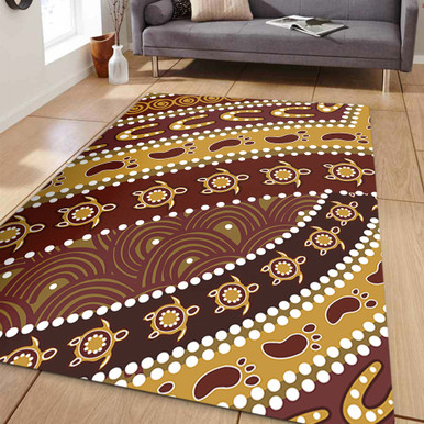 Australia Aboriginal Area Rug - Australian Aboriginal Style Of Pattern ...