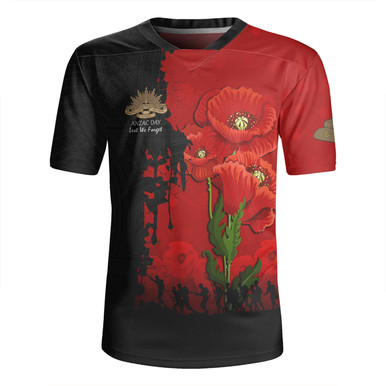 Australia Anzac Day Custom Rugby Jersey - Australian And New Zealanders ...