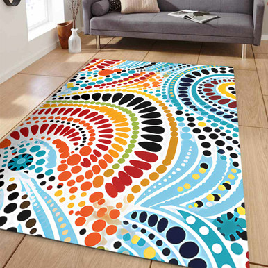 Australia Aboriginal Area Rug - Traditional Australian Aboriginal ...