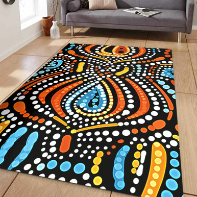Australia Aboriginal Area Rug - Traditional Australian Aboriginal ...