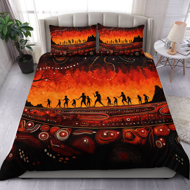Australia Aboriginal Bedding Set - The Sacred Dreamtime Painting Of The ...
