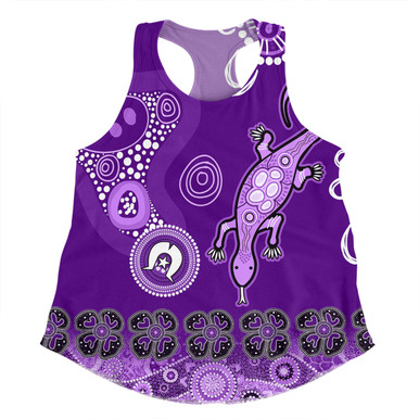 Australia Goanna Aboriginal Women Racerback Singlet - Indigenous Dot ...