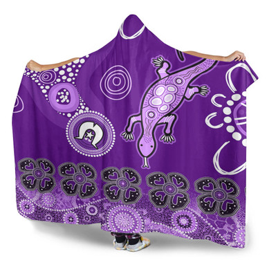 Australia Goanna Aboriginal Hooded Blanket - Indigenous Dot Goanna ...