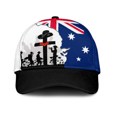 Australia Anzac Cap - Anzac Day With Map And Flag Australia