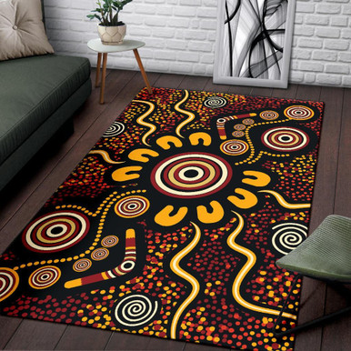 Australia Aboriginal Inspired Area Rug - Aboriginal Inspired Dot Art ...
