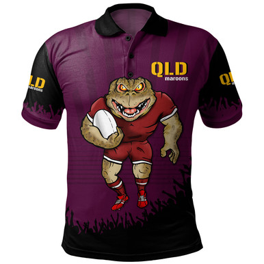 Queensland Maroons Polo Shirt Custom State Of Origin 2024 Go Mighty QLD ...