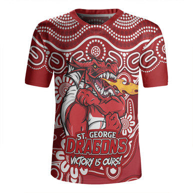 St. George Illawarra Dragons Rugby Jersey Aboriginal Inspired Tough Fan ...
