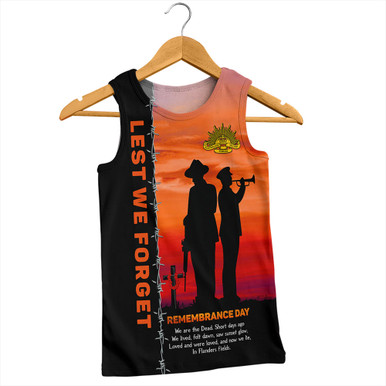 Australia Men Singlet Remembrance Day We Shall Not Forget We Will ...