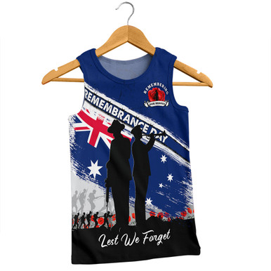 Australia Men Singlet Australian Heroes Remembrance Day Tribute