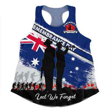 Australia Women Racerback Singlet Australian Heroes Remembrance Day Tribute