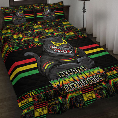 Penrith Panthers Quilt Bed Set Champion’s Pride Comic Style