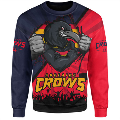 Adelaide Crows Sweatshirt Breaking Through Fan Design