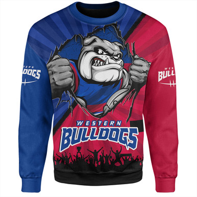 Western Bulldogs Sweatshirt Breaking Through Fan Design