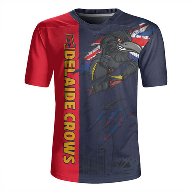 Adelaide Crows Rugby Jersey Burning Passion Of Power Scratch Style