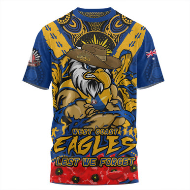 West Coast Eagles T-Shirt Ripped Legacy Of The Game The ANZAC Spirit ...