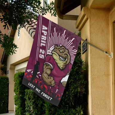 Queensland Maroons Flag Parade Anzac Day Lest We Forget Strong Fighting ...