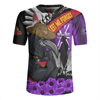 Adelaide Crows Rugby Jersey ANZAC Day Honor Purple Valor And Spirit
