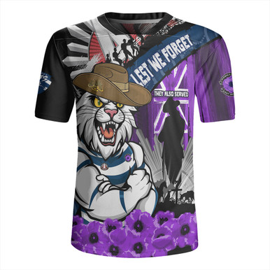 Geelong Cats Rugby Jersey ANZAC Day Honor Purple Valor And Spirit