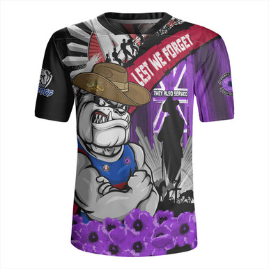 Western Bulldogs Rugby Jersey ANZAC Day Honor Purple Valor And Spirit
