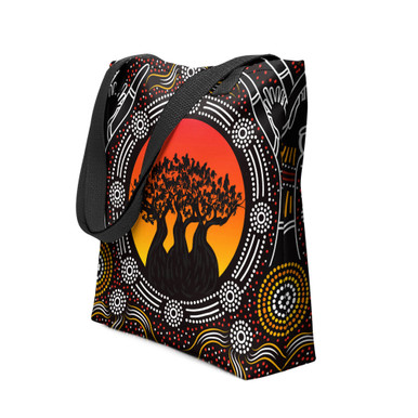 Indigenous Australian Aboriginal Tote Bag Sunset Blessings Beneath The ...