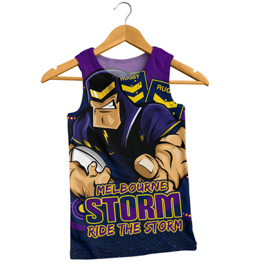 Melbourne Storm Men Singlet Battle For Glory Rugby Finals Edition